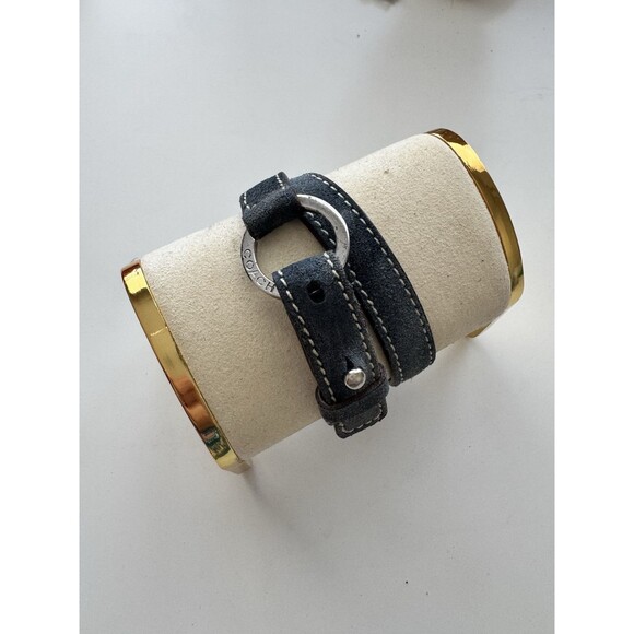 Coach | Jewelry | Coach Classic Leather Bracelet Blue Multi Strands ...